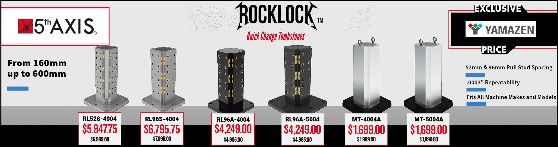 5th Axis RockLock | Modular Quick-Change Fixturing | Yamazen