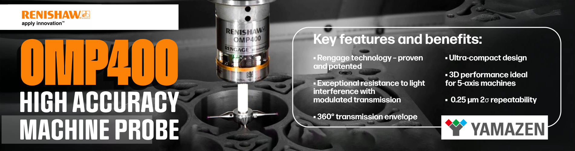 Renishaw OMP400 Probe | Ultra-Compact CNC Inspection | Yamazen